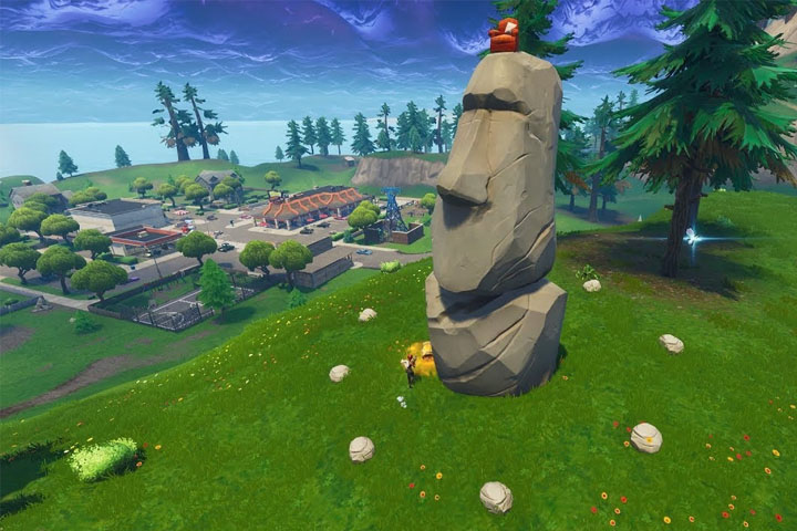 Fortnite : Chercher où les statues de pierre regardent, défi semaine 6 ...