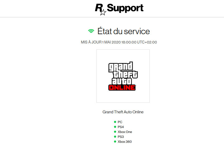 Etat des serveurs GTA 5 Online, servers status - Breakflip