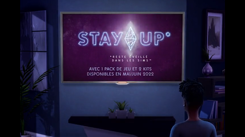 Stay Up Sims 4, l'annonce du 3 mai 2022 avec un pack de jeu et deux ...