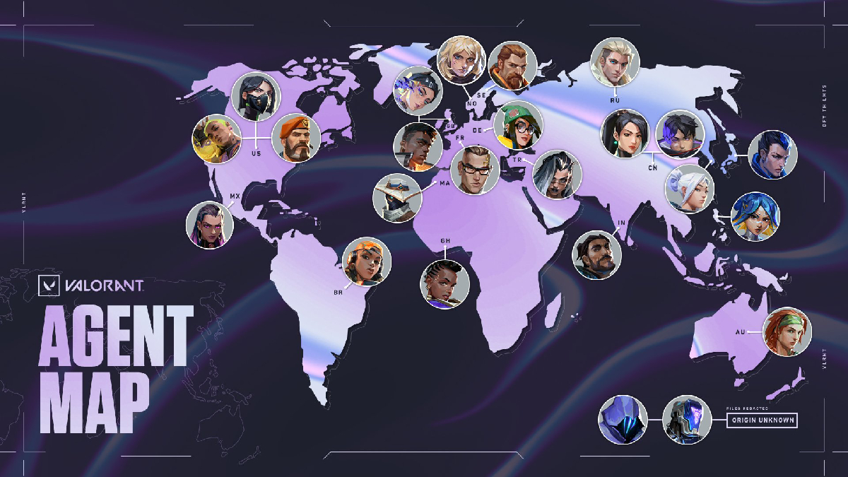 Valorant agent map : Découvrez de quelles origines sont vos agents ...
