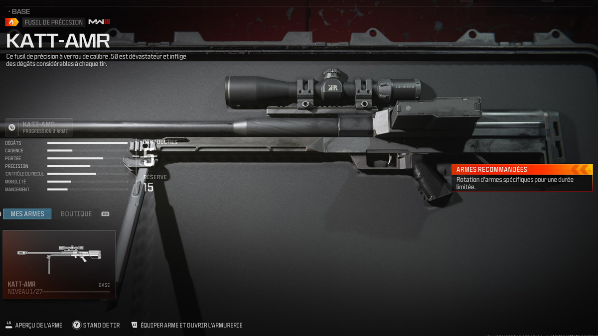 Classe KATT AMR Warzone, quels sont les meilleurs accessoires et atouts ...