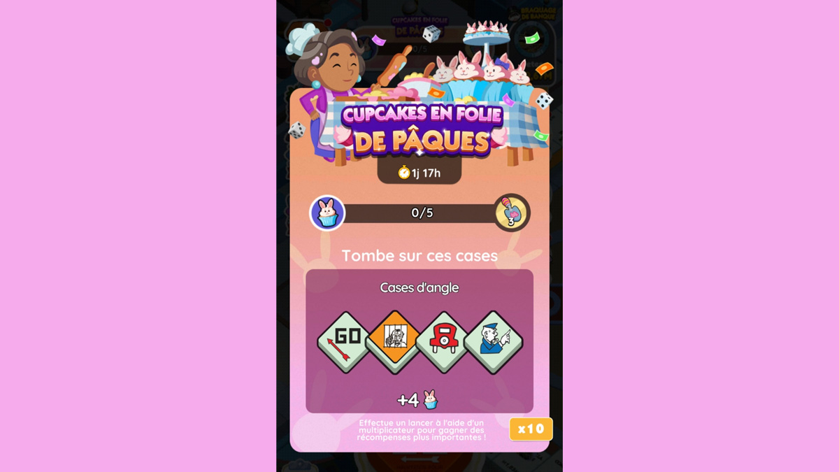 Cupcakes en folie de Pâques Monopoly GO, paliers, récompenses et durée ...