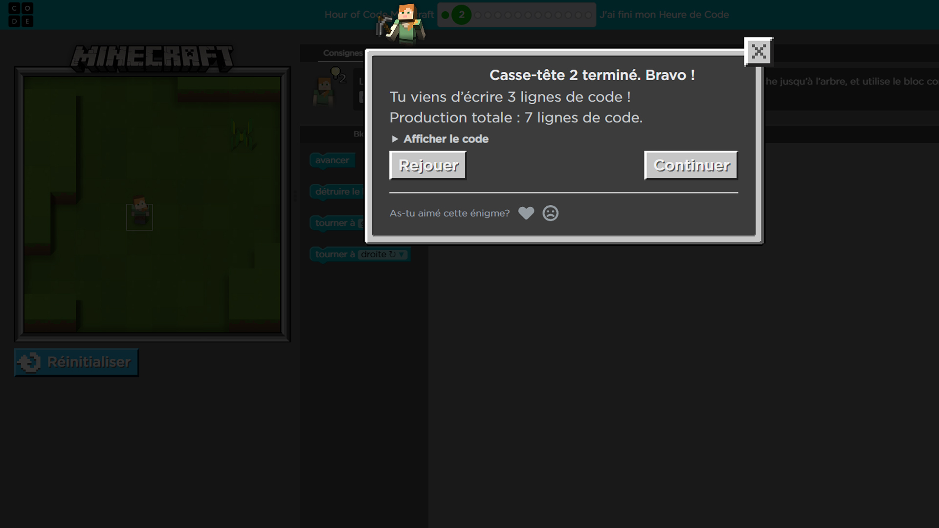 Heure de code Minecraft, comment jouer à Hour of Code ? - Breakflip